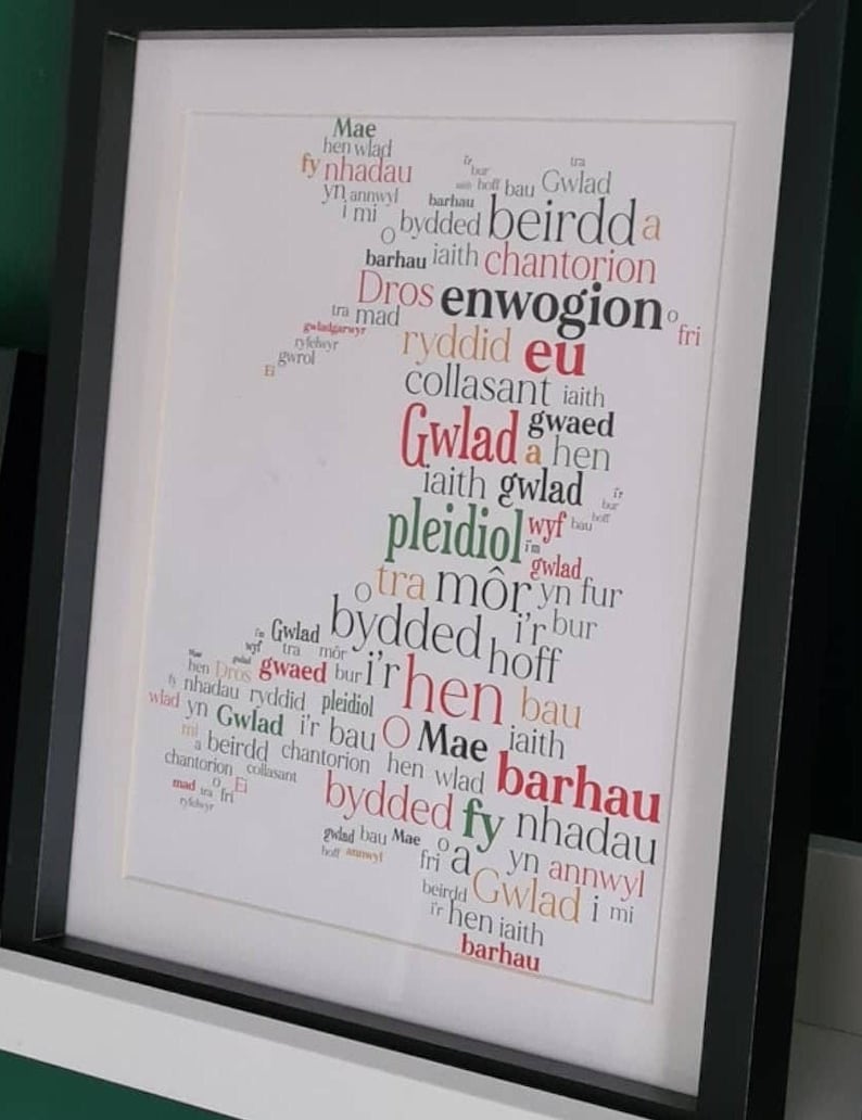 Welsh Anthem Print of Wales - Etsy
