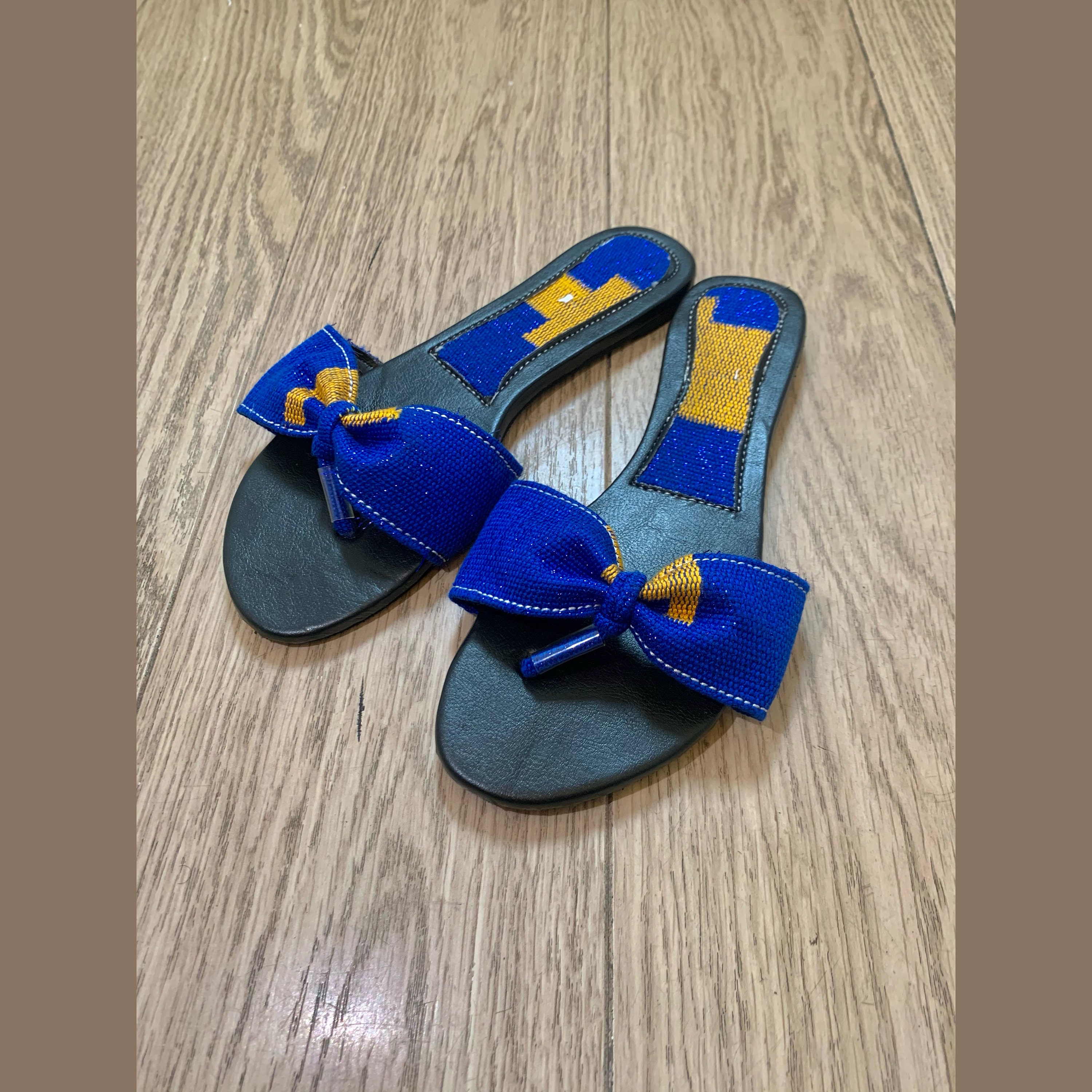 African Print Kente Slippers Sandals Sliders - Etsy