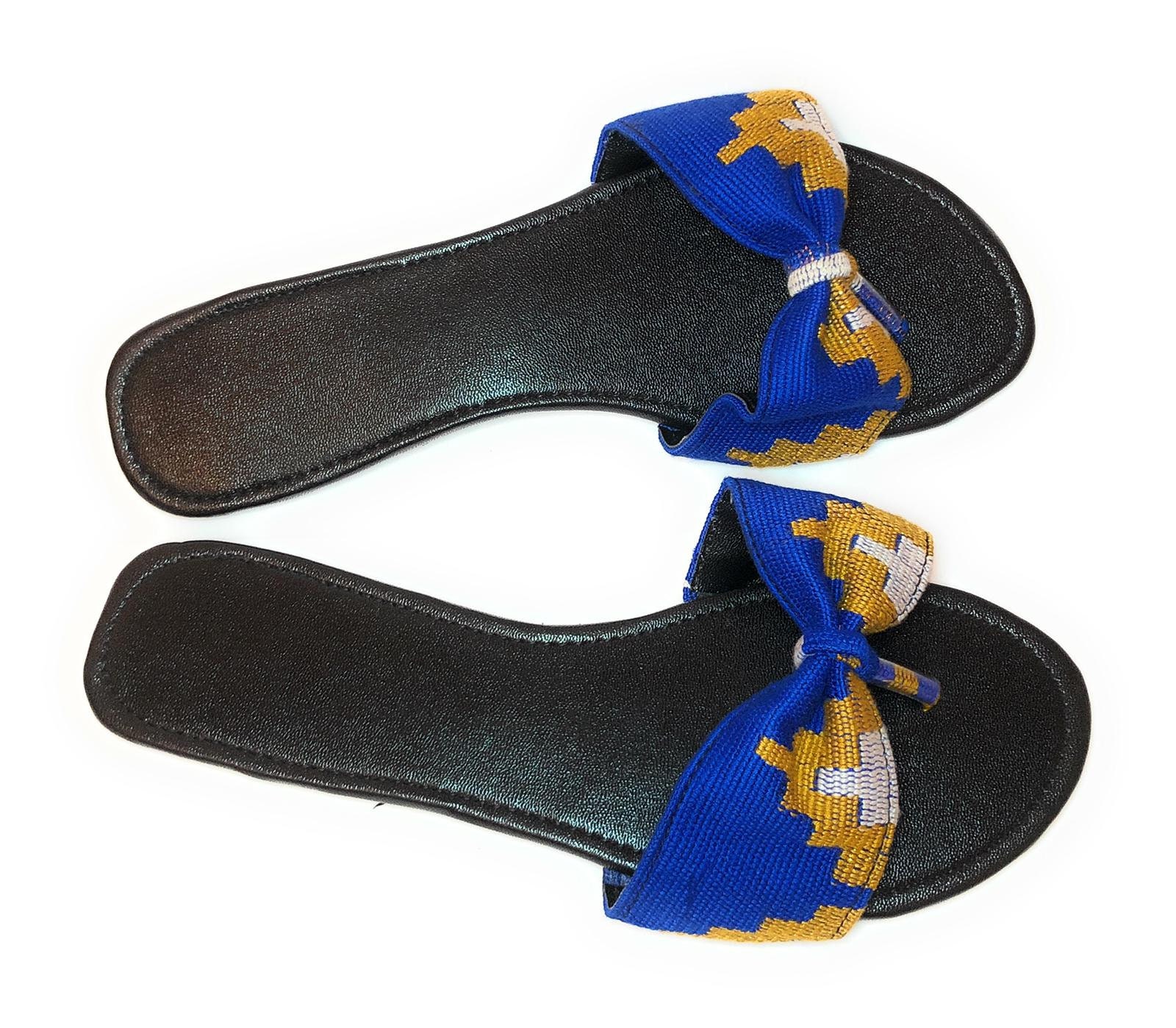 African Print Kente Slippers Sandals Sliders - Etsy