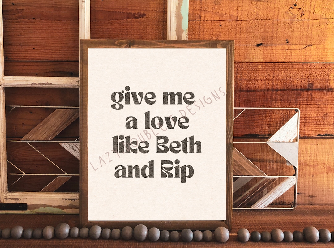 Downloadable, Beth and Rip, Yellowstone, Quote, Digital Print, Black ...