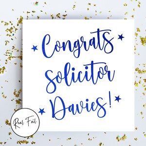 Personalised Congrats Solicitor Card, Graduation Solicitor, New Job ...