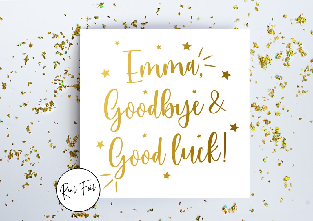 Personalised Goodbye and Good Luck Card, Were Sorry to See You Leave ...