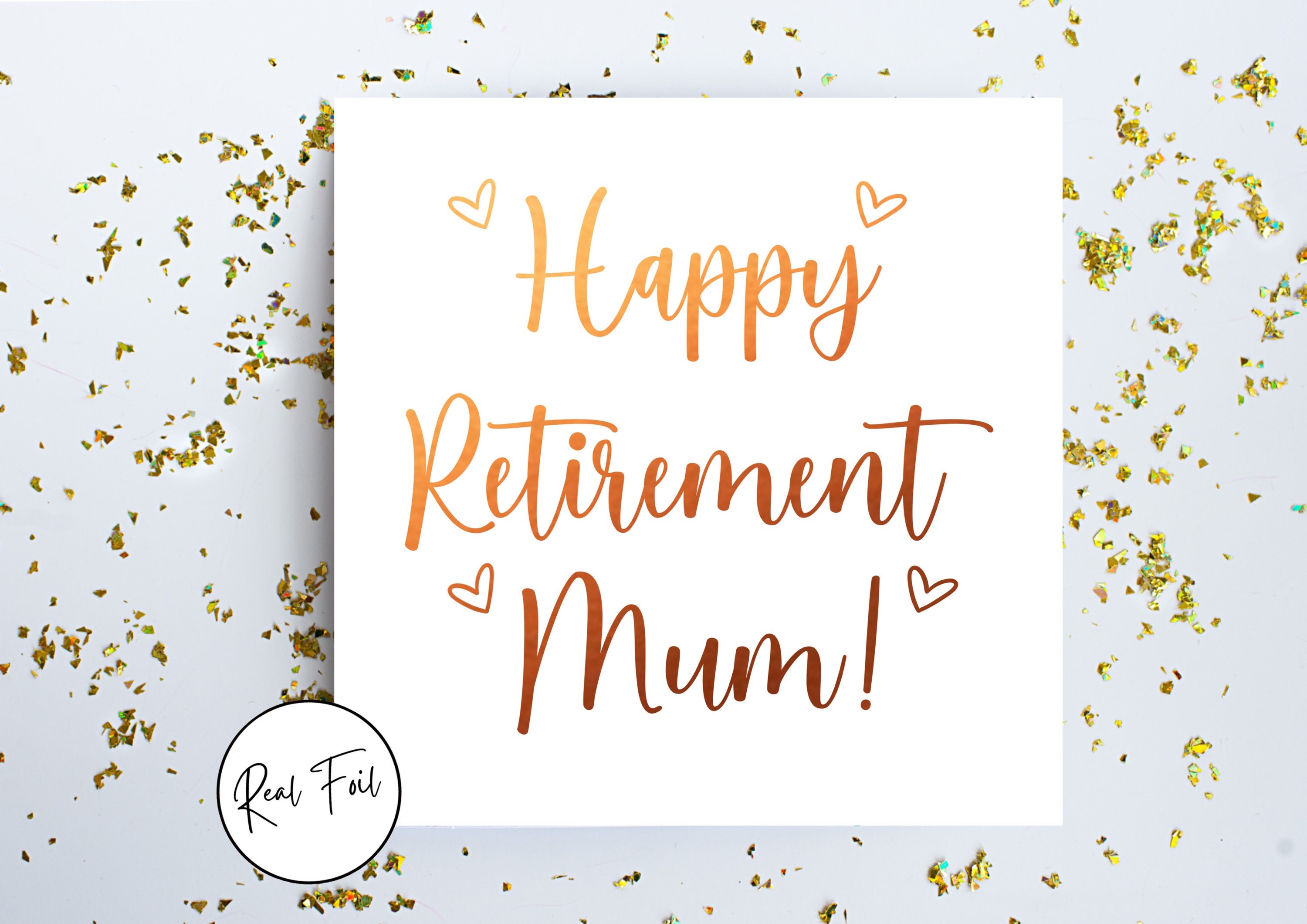 Happy Retirement Mum Card Retirement Card Gold Foil Card - Etsy UK