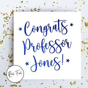 Personalised Congrats Professor Card, Graduation Doctorate, New Job ...