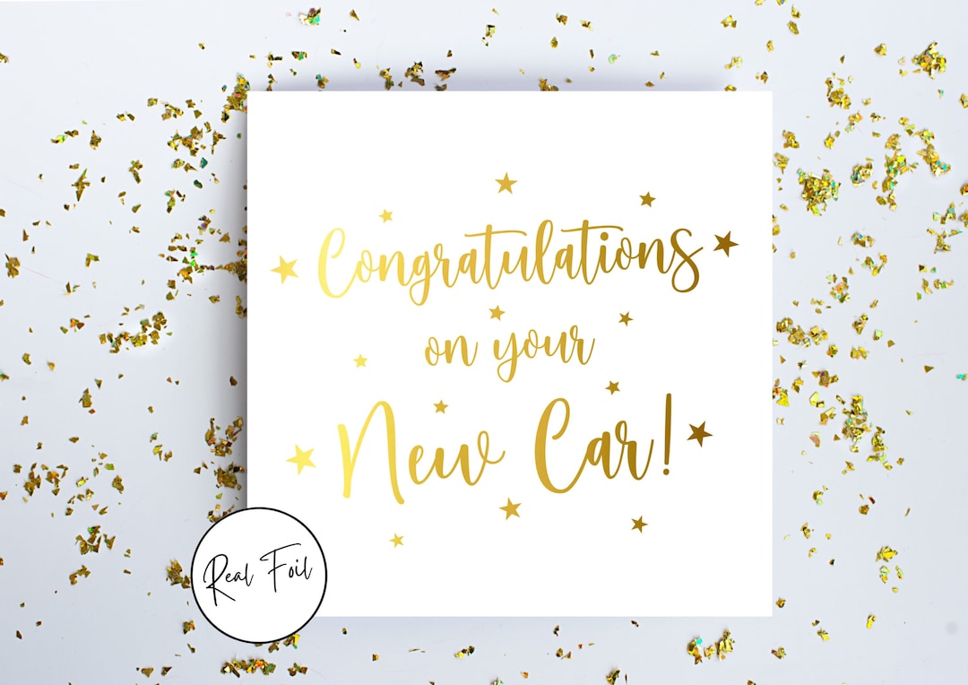 Congratulations on Your New Car Card, Happy New Car, Keepsake First Car ...