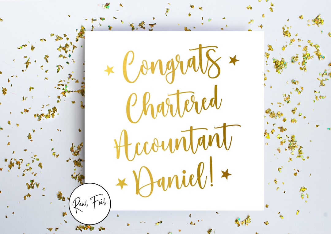 Personalised Congrats Chartered Accountant Card, Graduation Accountant ...