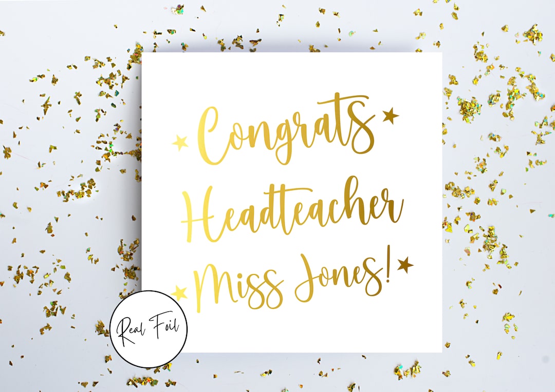Personalised Congrats Headteacher Card, Job Promotion, New School ...