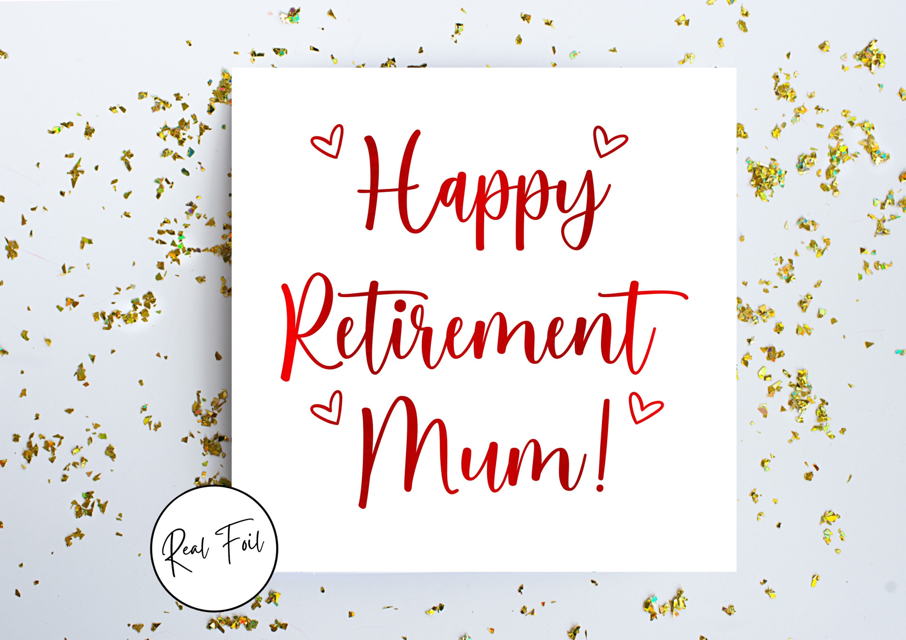 Happy Retirement Mum Card Retirement Card Gold Foil Card - Etsy UK