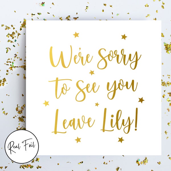 Sorry to See You Go - Etsy UK