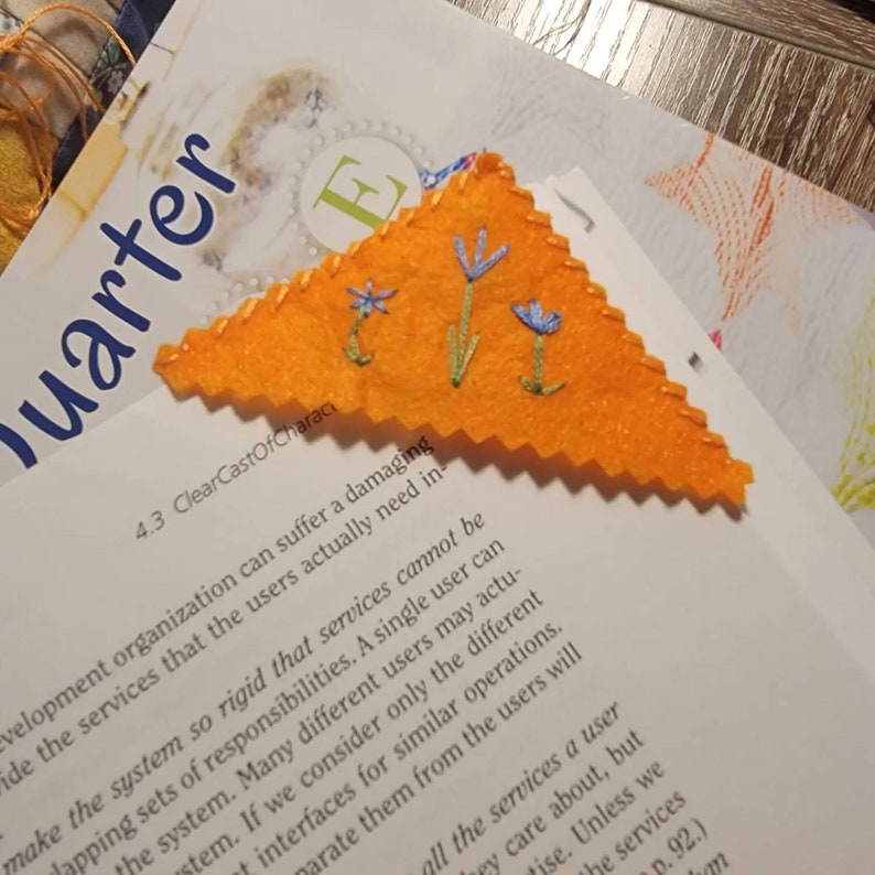 Custom Felt Corner Bookmarks - Etsy