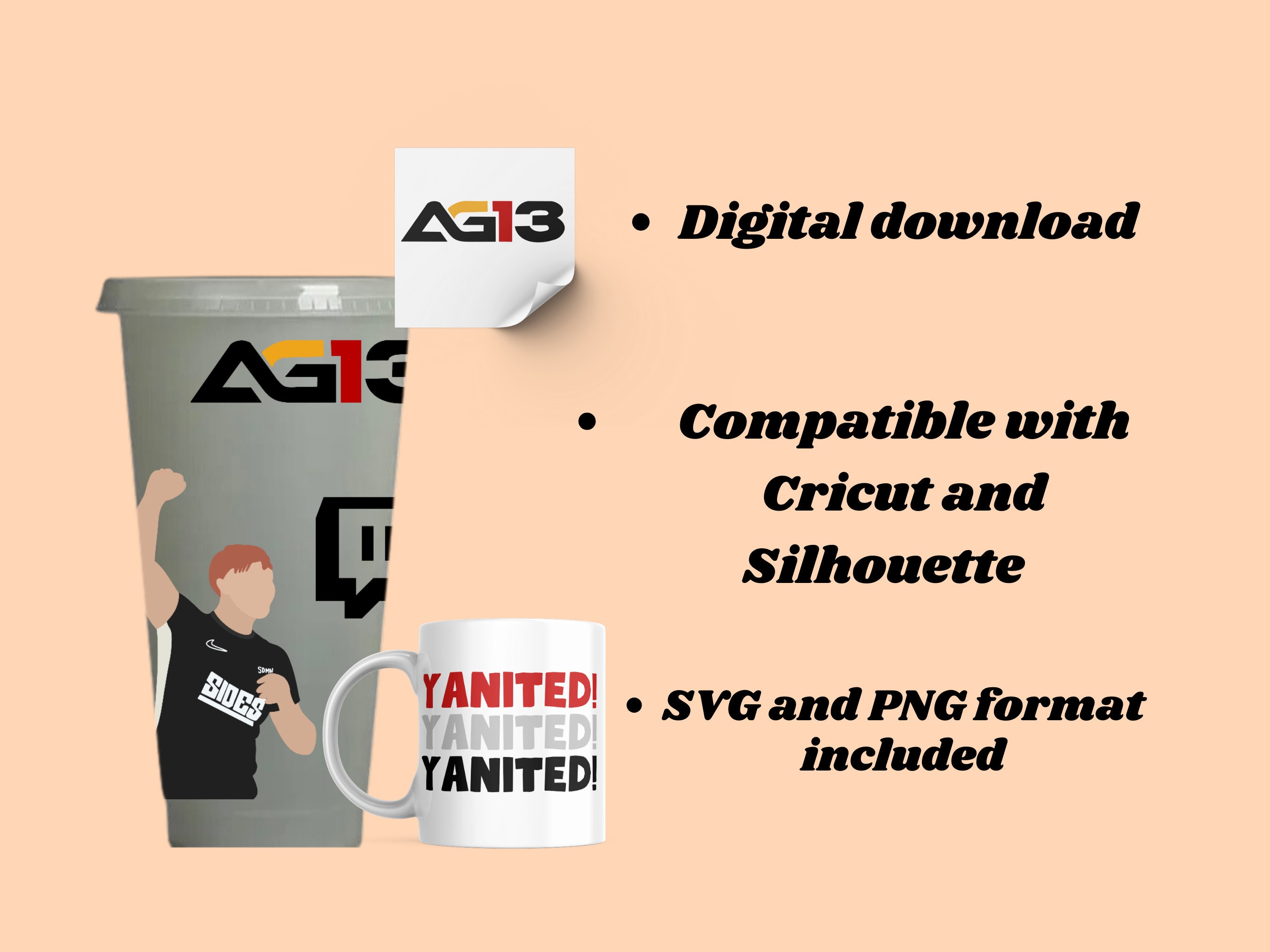 Angry Ginge SVG PNG Bundle, Angryginge13, Streamer Gifts, FIFA Youtuber ...