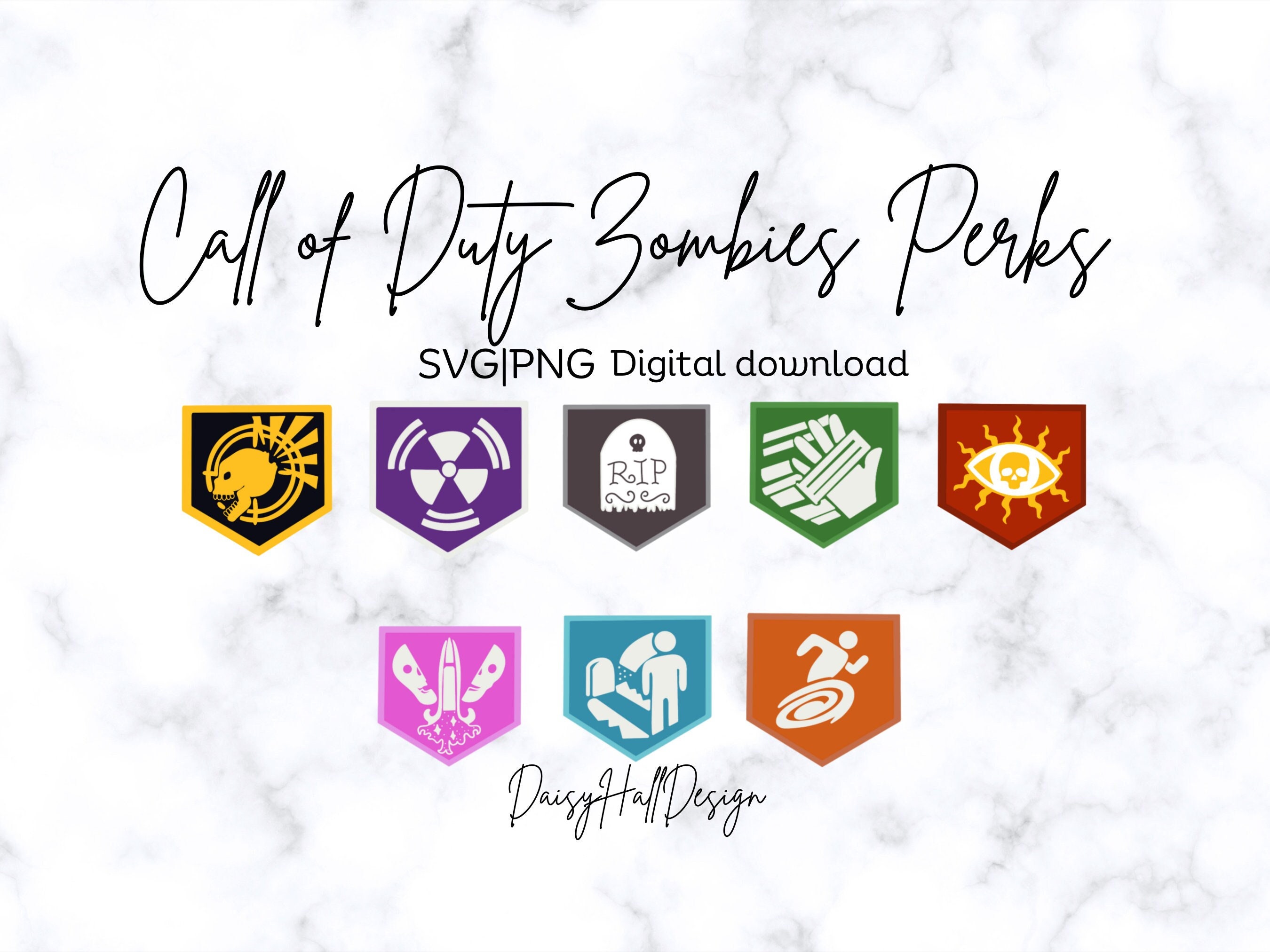 Call of Duty Zombies Perks SVG PNG Bundle, COD Zombies Perks, Gamer ...