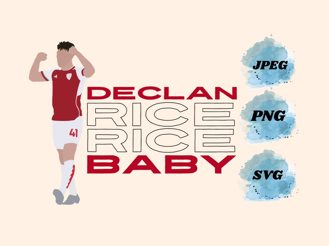 Declan Rice SVG PNG, Arsenal SVG, Football svgs, Soccer svgs, Premier ...