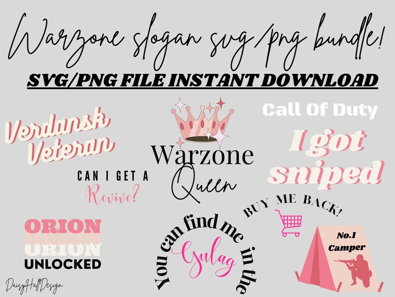 Warzone SVG Bundle Girl Gamer SVG Bundle COD Svg Warzone - Etsy
