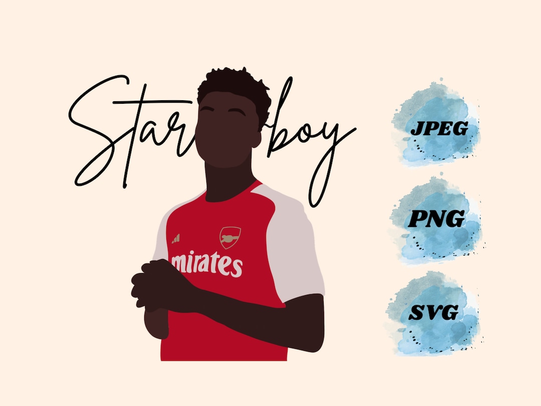 Bukayo Saka Star Boy SVG PNG, Arsenal SVG, Saka, Arsenal Gifts, Soccer ...