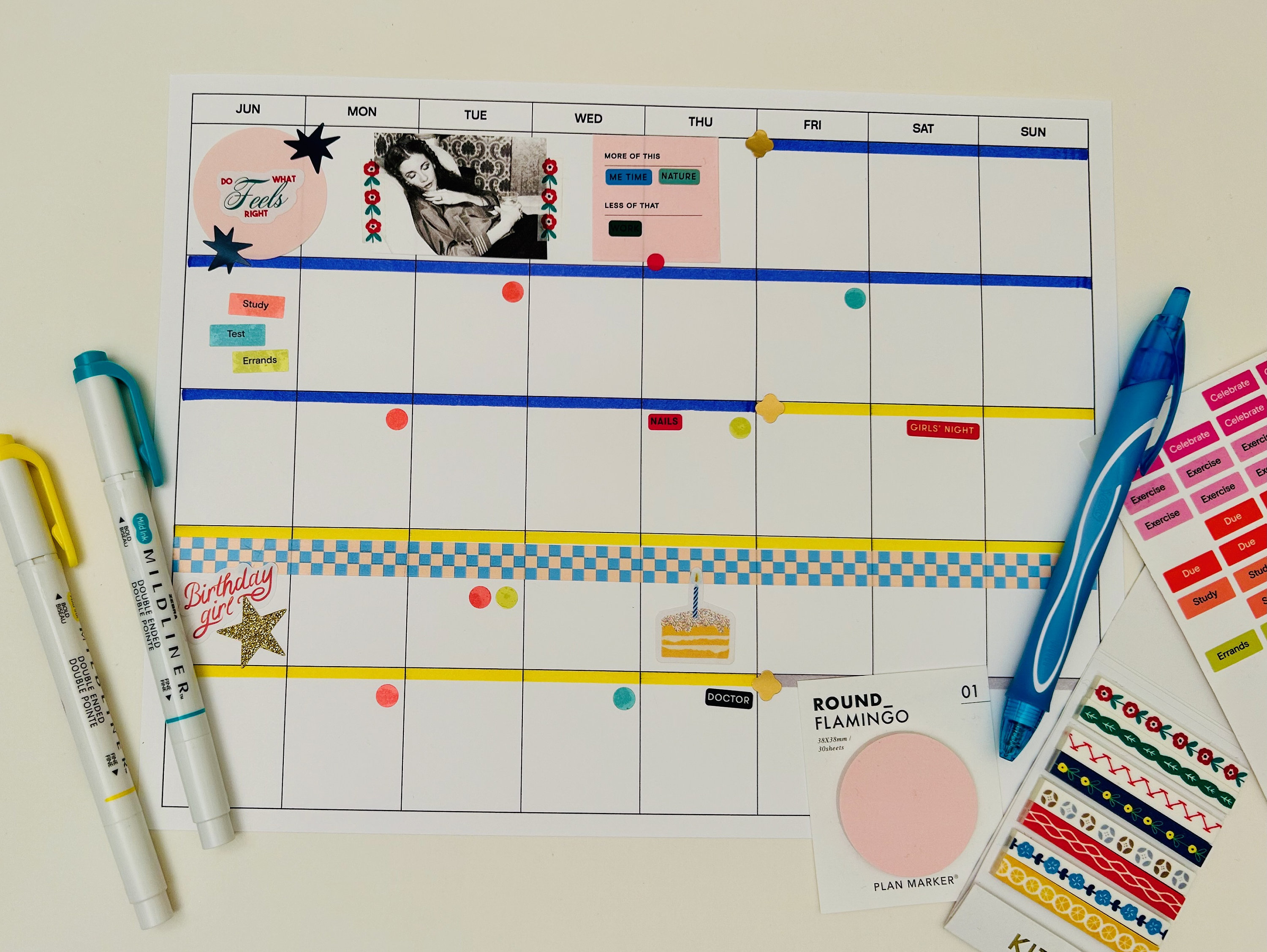 Undated Grid Calendar: Monthly Planner, Instant Digital Download ...