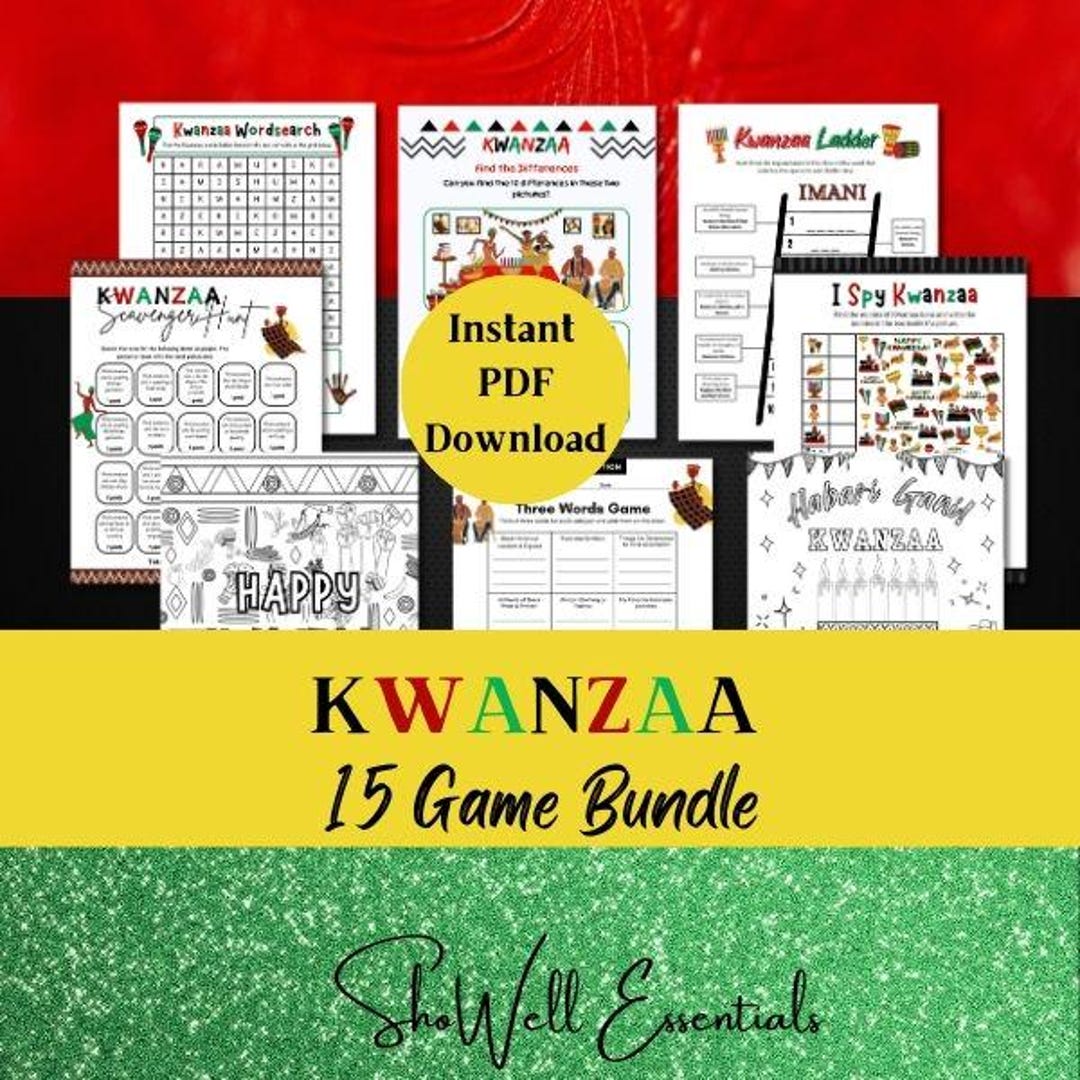 15 Kwanzaa Game Bundle | Nguzo Saba Games | Unscramble | Trivia ...