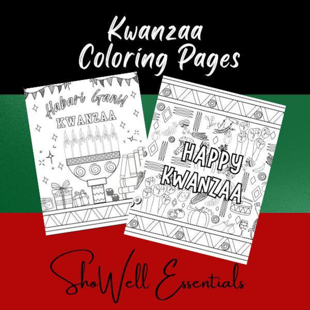 Kwanzaa Coloring Pages | Nguzo Saba | Kwanzaa Principles | Placemat ...