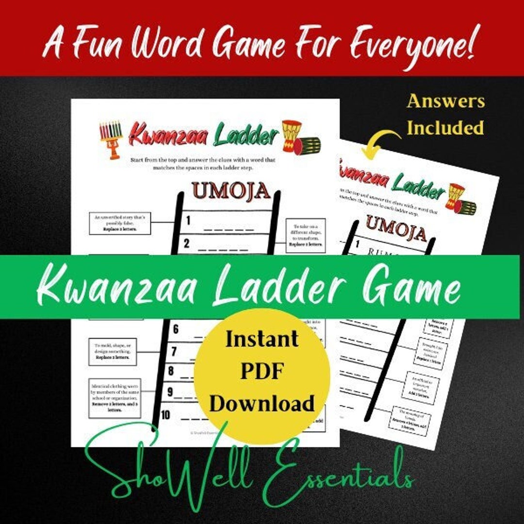Kwanzaa Umoja Word Ladder Game | Vocabulary Games | Black Culture ...