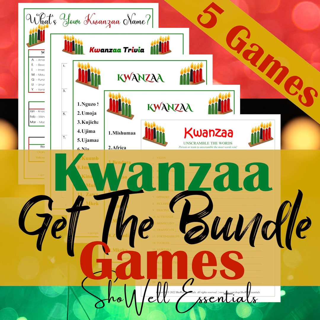 Kwanzaa Game Bundle | Black Culture Printable Games | Unscramble ...