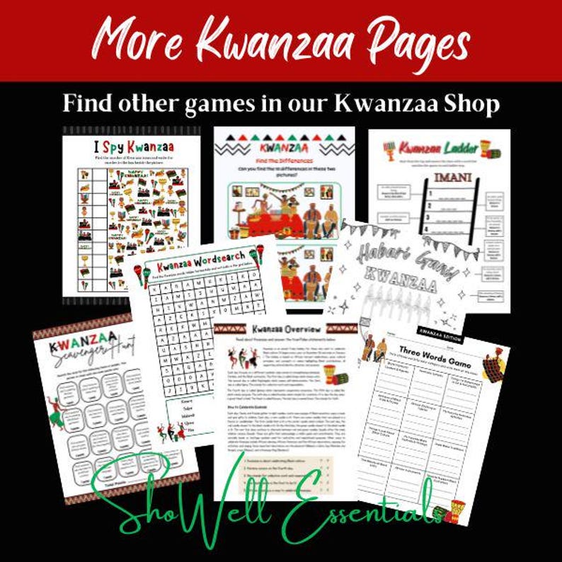 Kwanzaa Scavenger Hunt | African Printable Game | Fun Kwanzaa Games ...