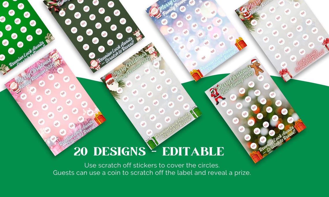 Christmas Scratch off Cards | Christmas Printable Games | Fun Holiday ...