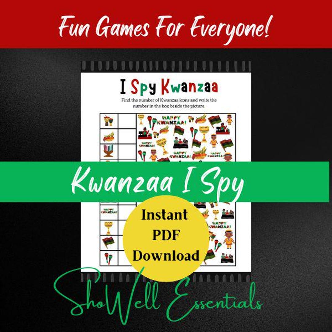 Kwanzaa I Spy | Kwanzaa Picture Games | Black Culture Printable Games ...