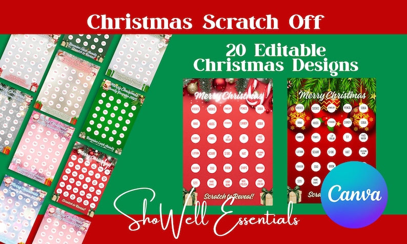 Christmas Scratch off Cards | Christmas Printable Games | Fun Holiday ...