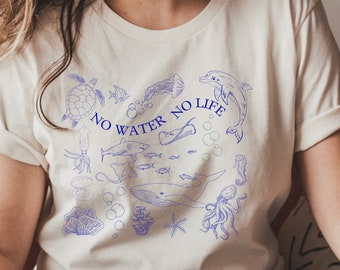 Vintage 90s Tattoo Sea Animal Tshirt, Retro Ocean Nature Shirt, Sealife ...