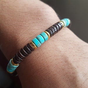 Tibetan Coconut Shell Bead Bracelet. Stunning Coconut Shell Beaded Men ...