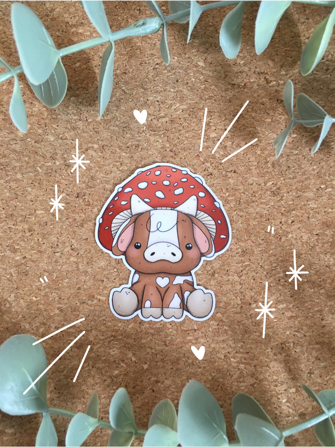Cottagecore Cow Sticker Bullet Journal Stickers, Kawaii Stickers ...