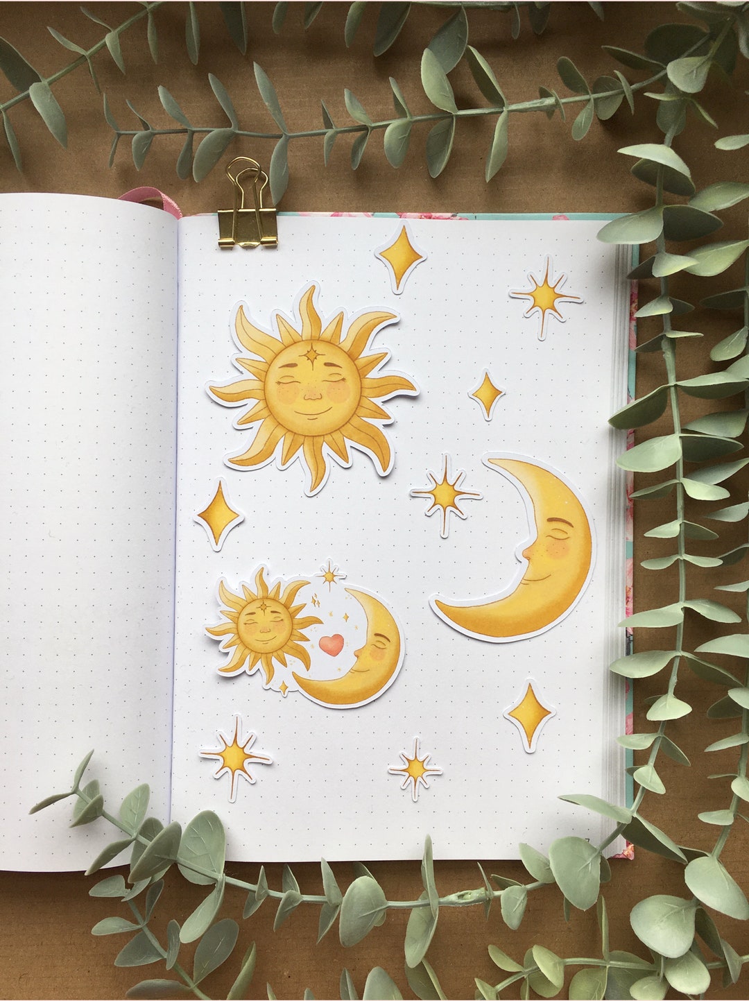 Sticker-set sun and Moon Spiritual, Magical, Laptop Sticker ...