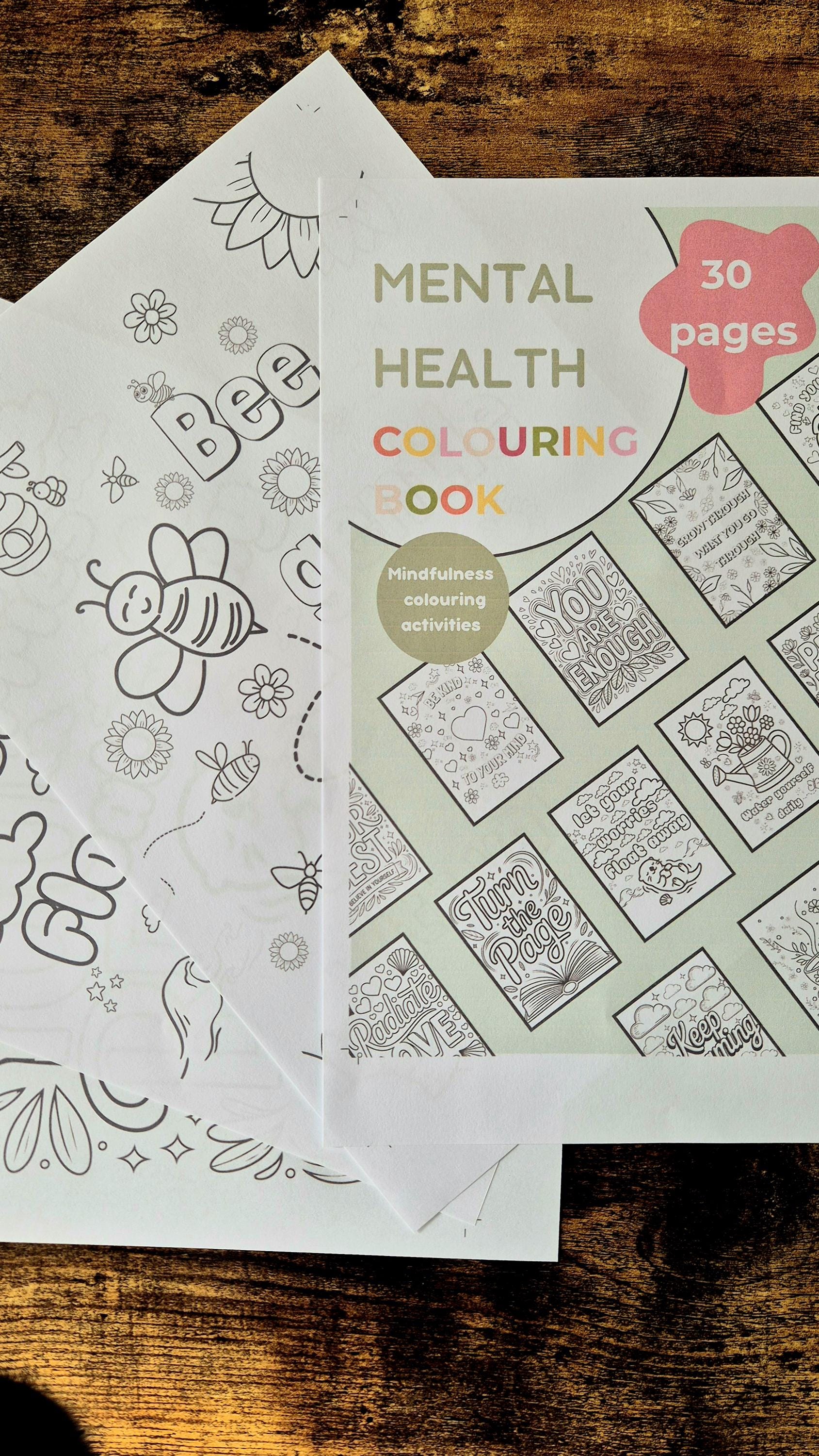 Mindfulness Colouring Pages for Anxiety Relief | 30 Page Self Care Book ...