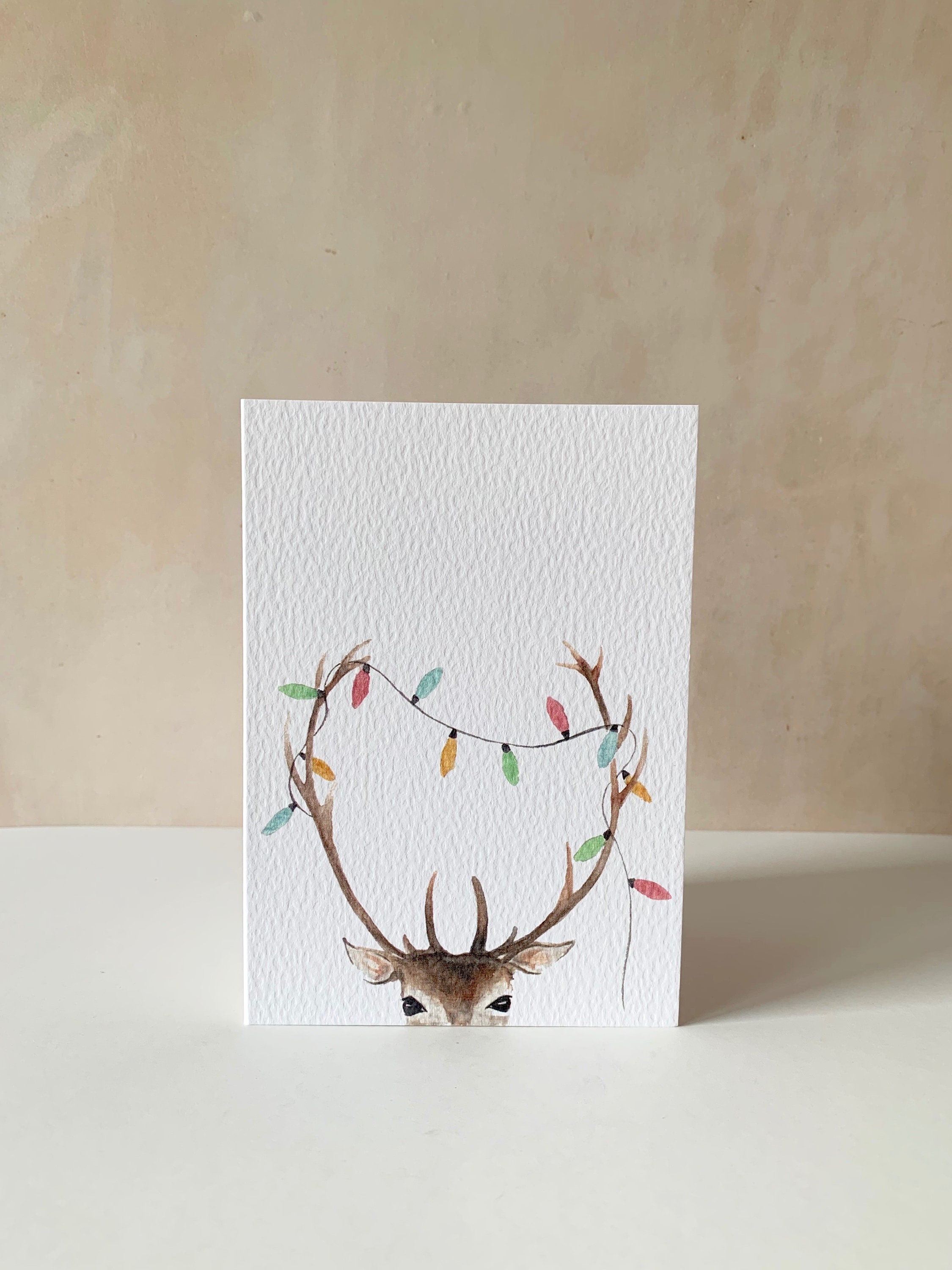Reindeer Christmas Card - Etsy Canada