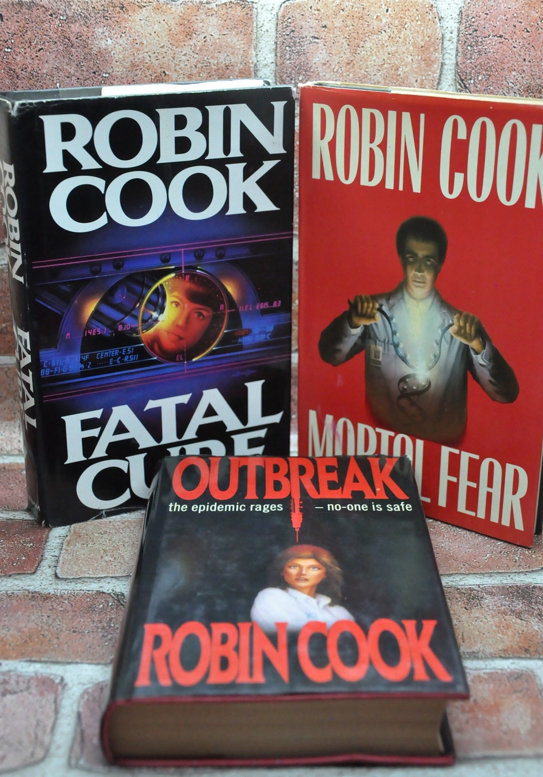 Robin Cook Set of 3 Books Outbreak Fatal Cure Mortal Fear Vintage ...