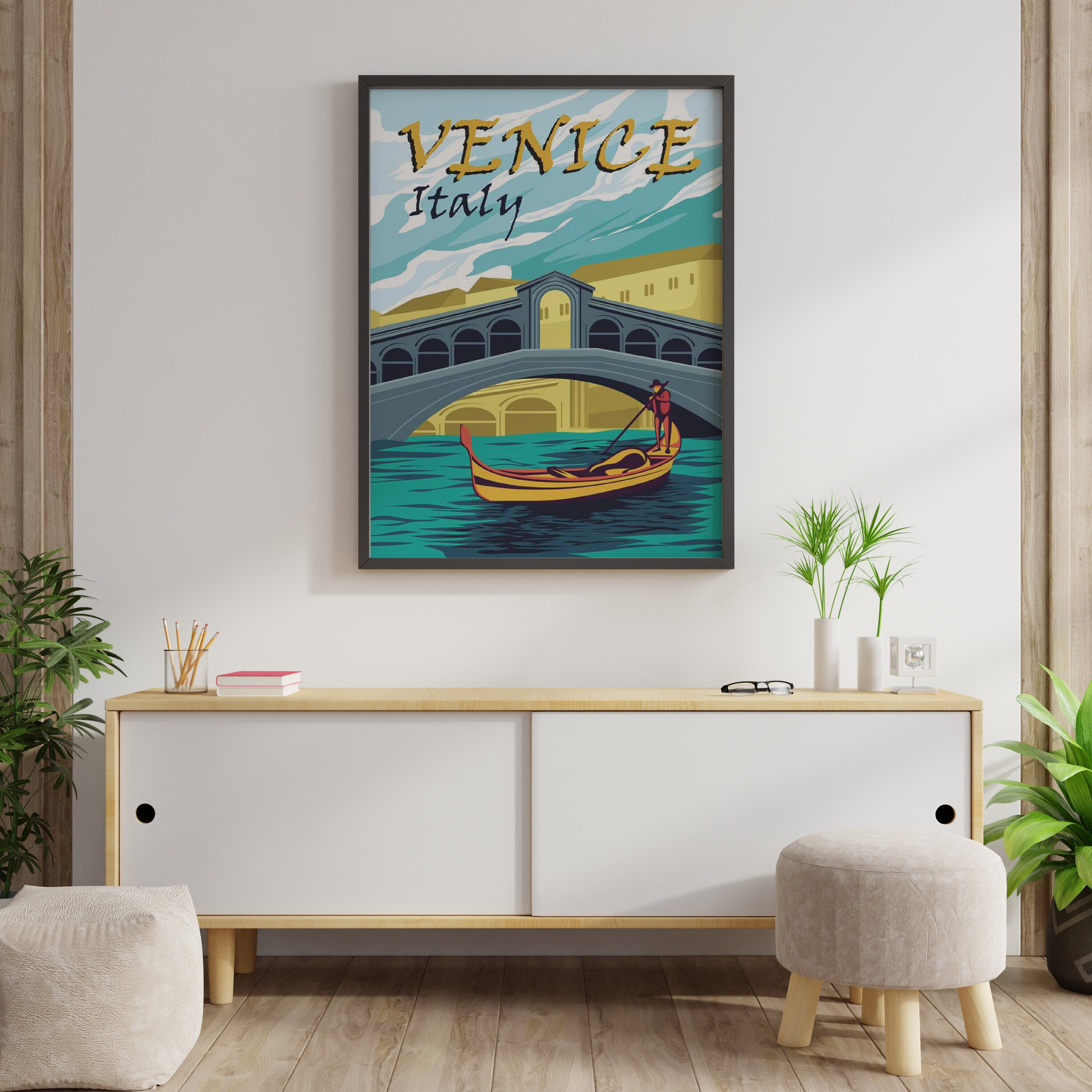 Venice Italy Poster Digital Poster - Art Hand Painted - Etsy