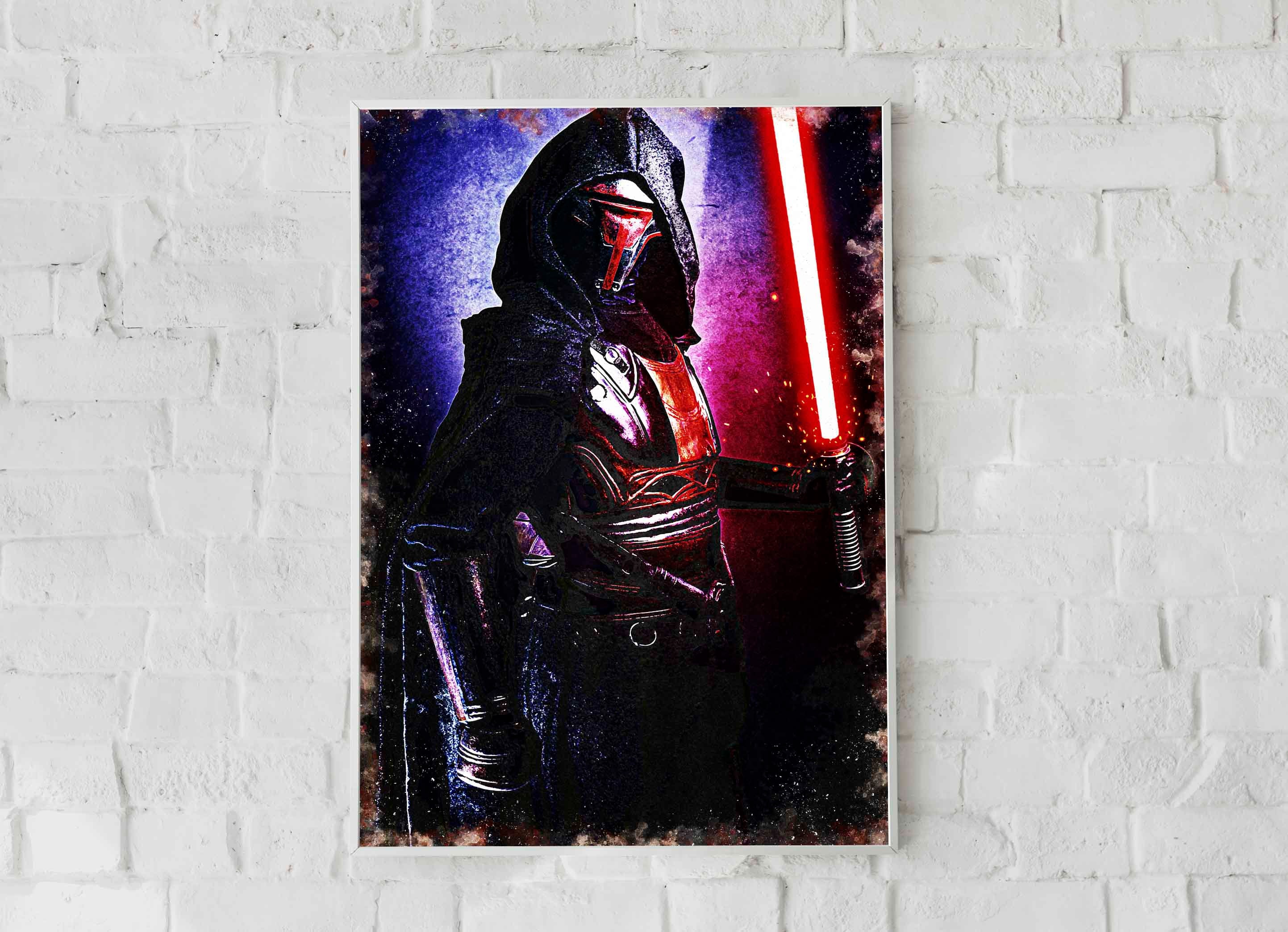 DARTH REVAN POSTER Star Wars Poster Canvas Poster Star Wars Print Darth ...