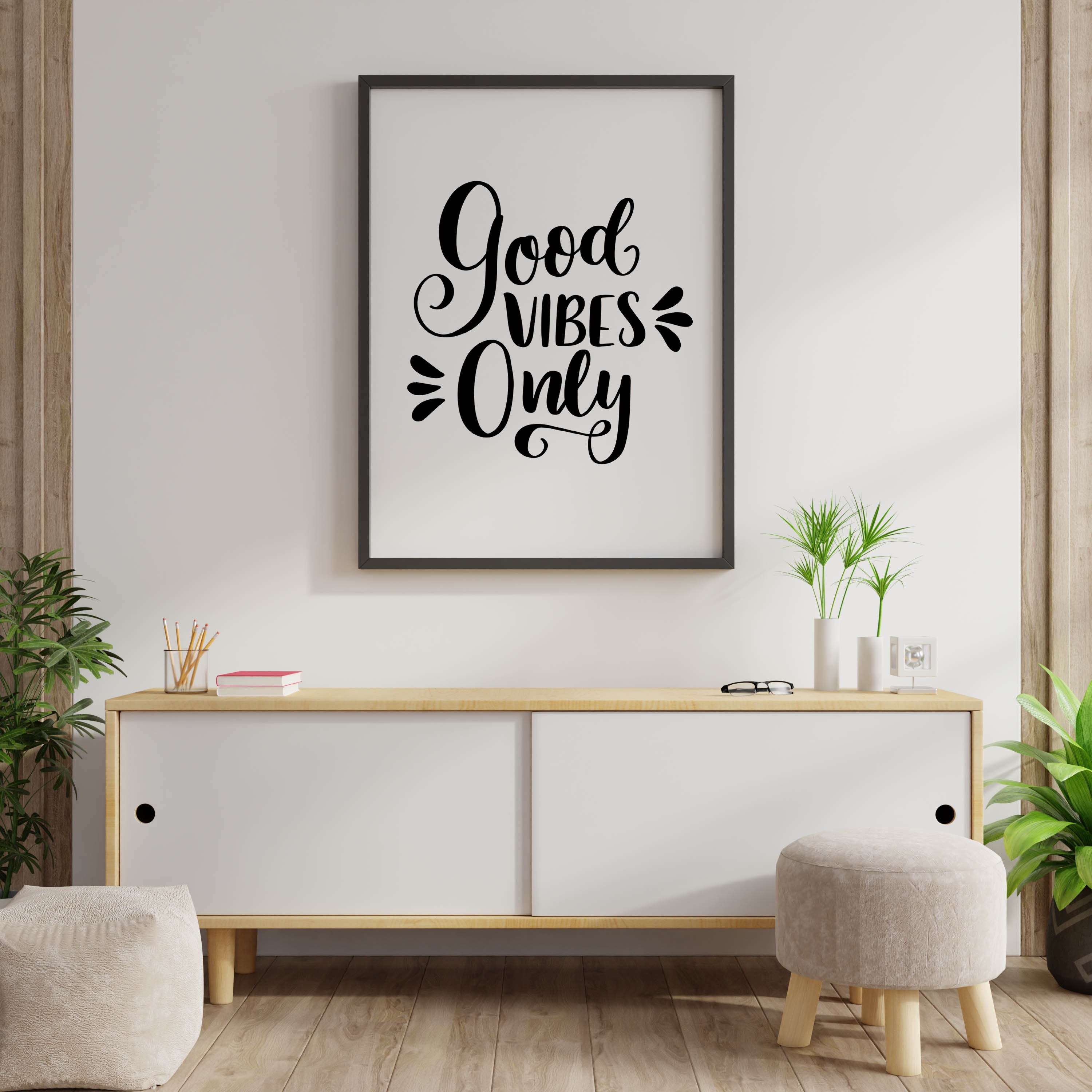 Good vibes only Poster Canvas & Glosy Paper Hand Painted | Etsy