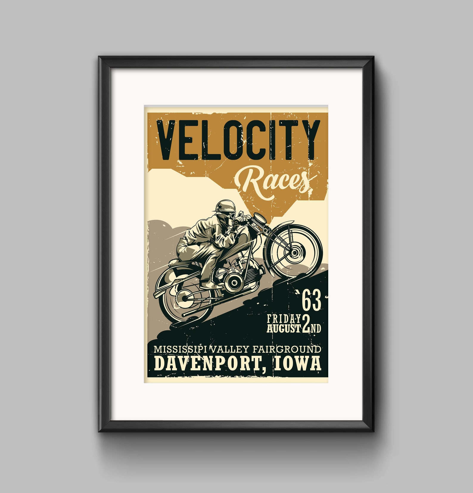 Motorcycle Velocity Races Digital Poster Hand Painted | Etsy