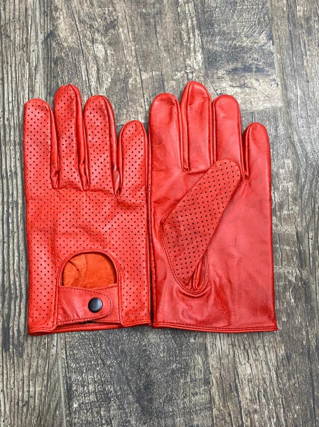 Driving Gloves Car Motorcycle Biker Genuine Leather Police Driver ...