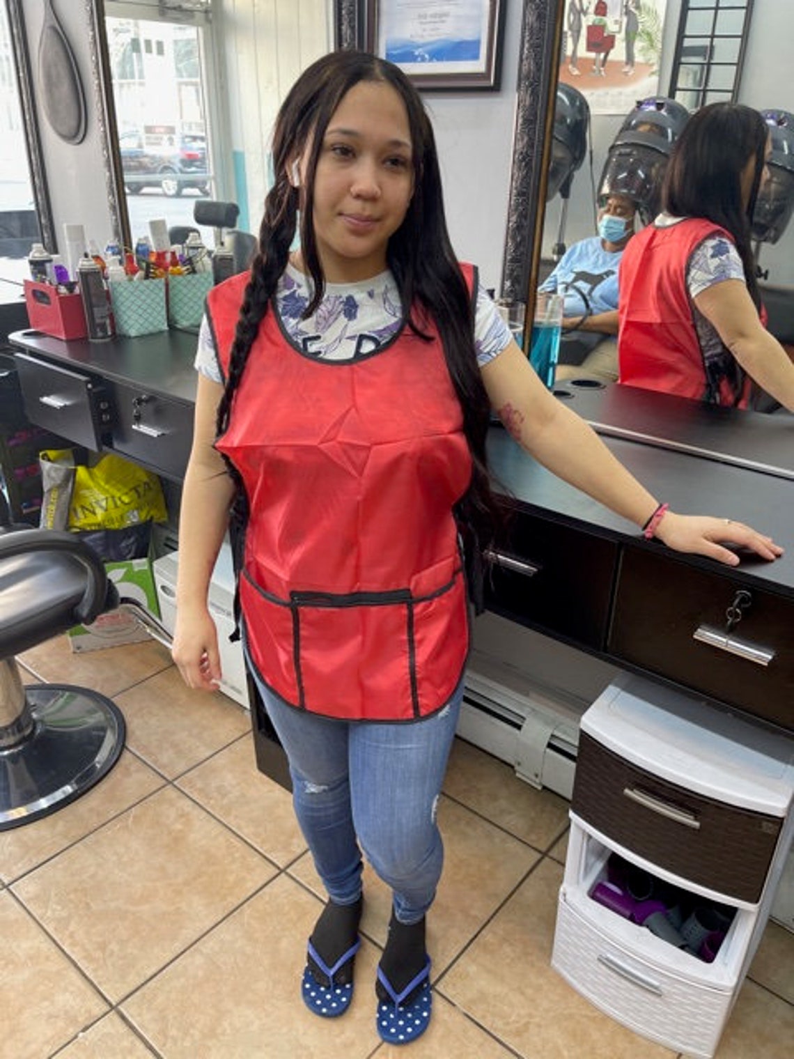 Unisex Salon Hairdressing Vest Hair Cutting Apron Cape Barber ...