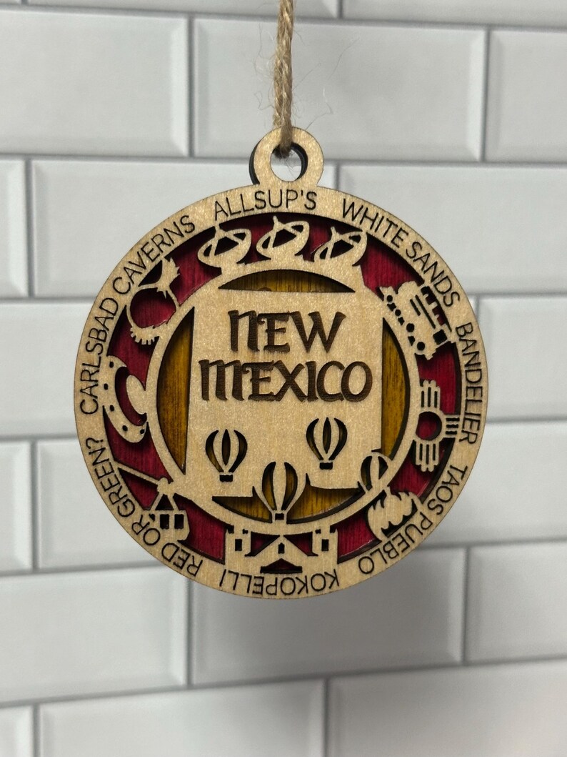 New Mexico Christmas Ornament - Etsy