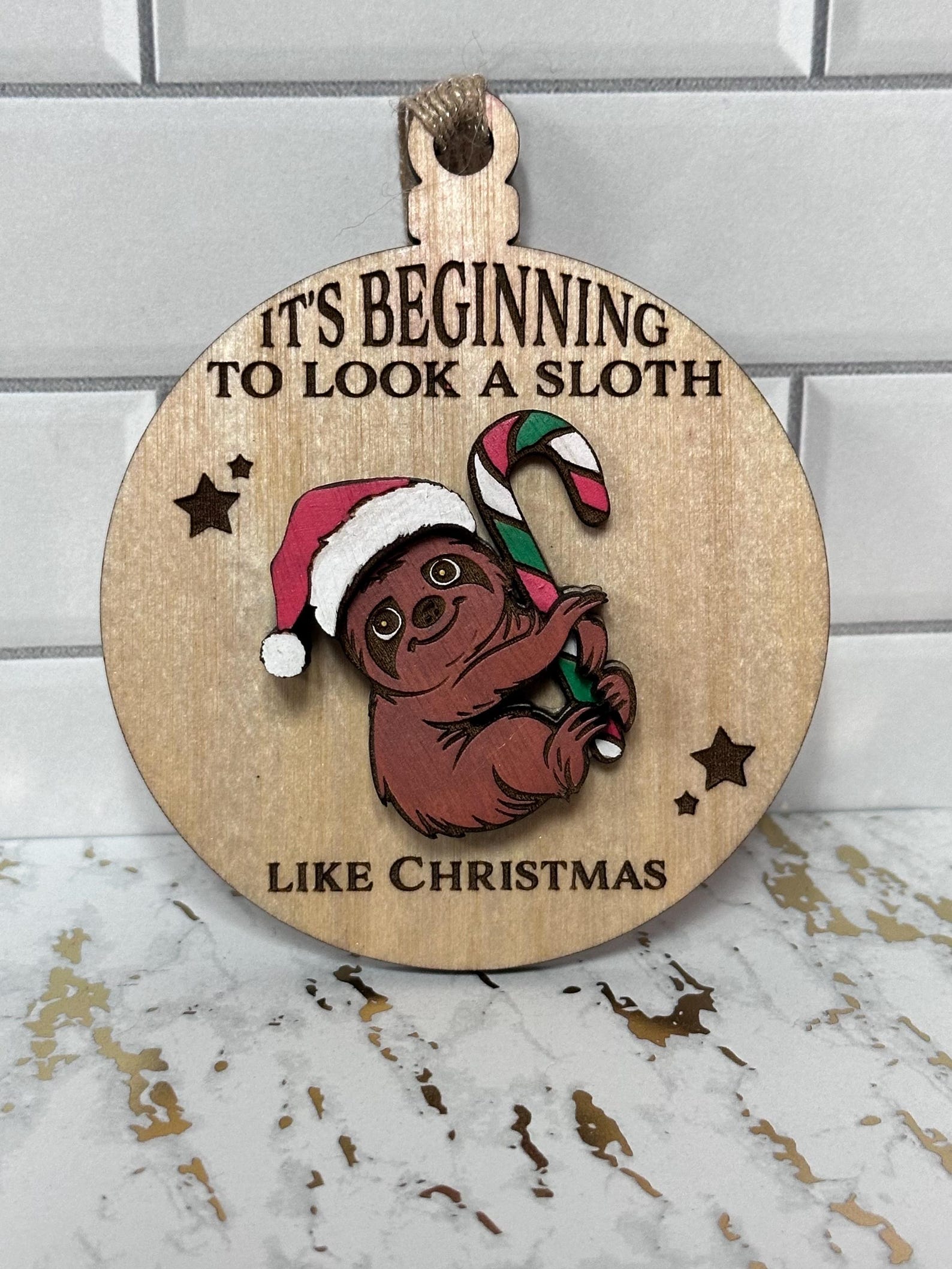 Sloth Christmas Ornament - Etsy