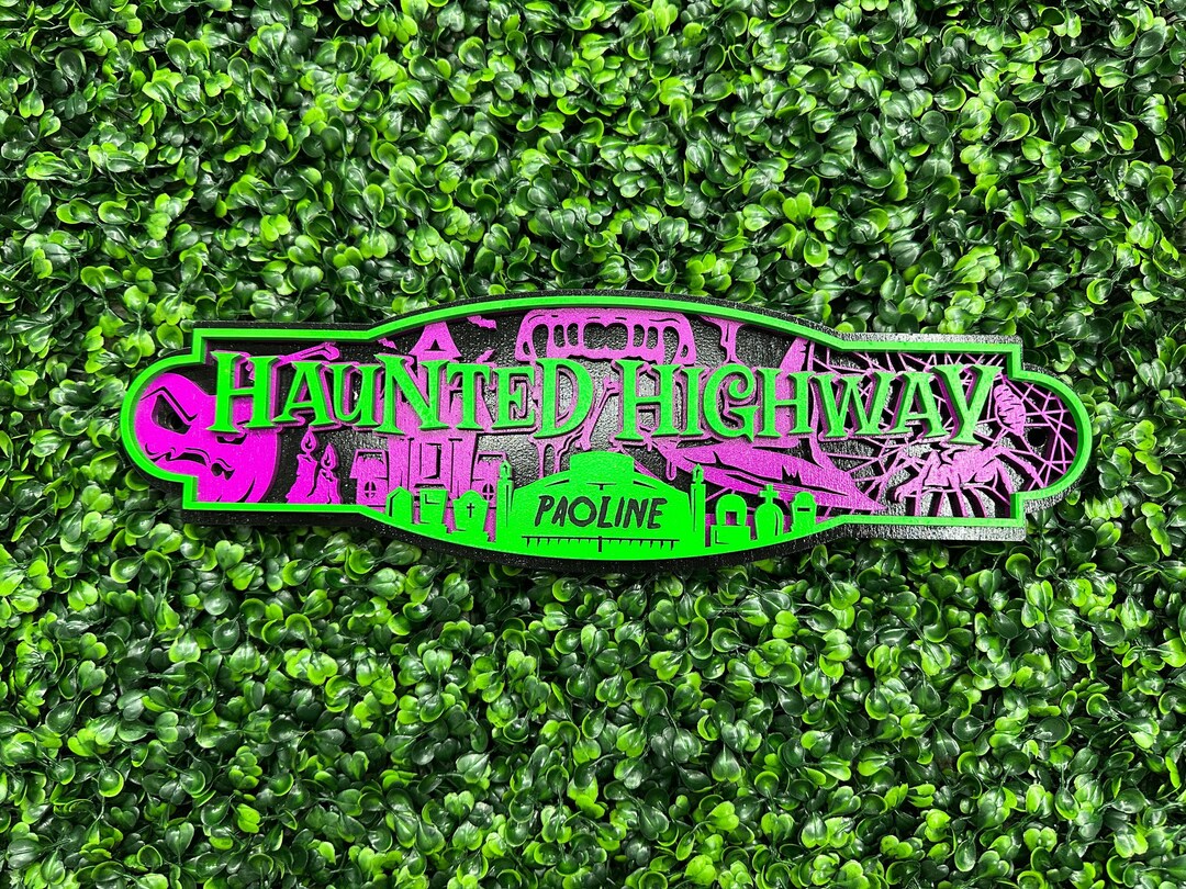 Haunted Highway Personalized Halloween 3D Laser Cut Sign - Etsy