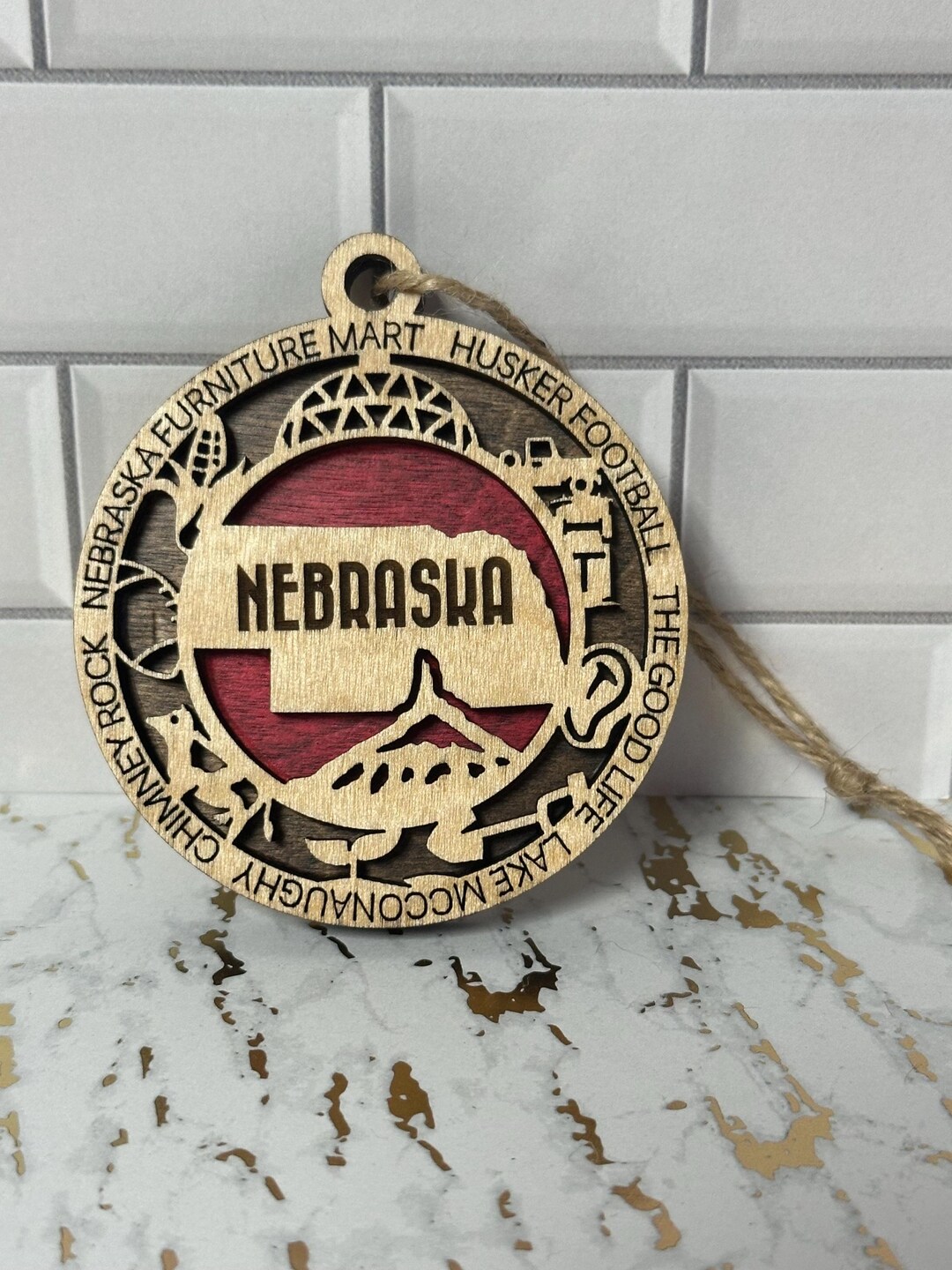 Nebraska Christmas Ornament - Etsy