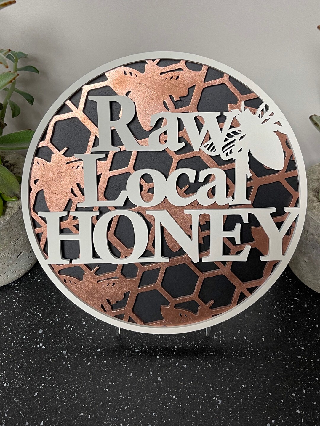 Raw Local Honey 3D Laser Cut Sign - Etsy