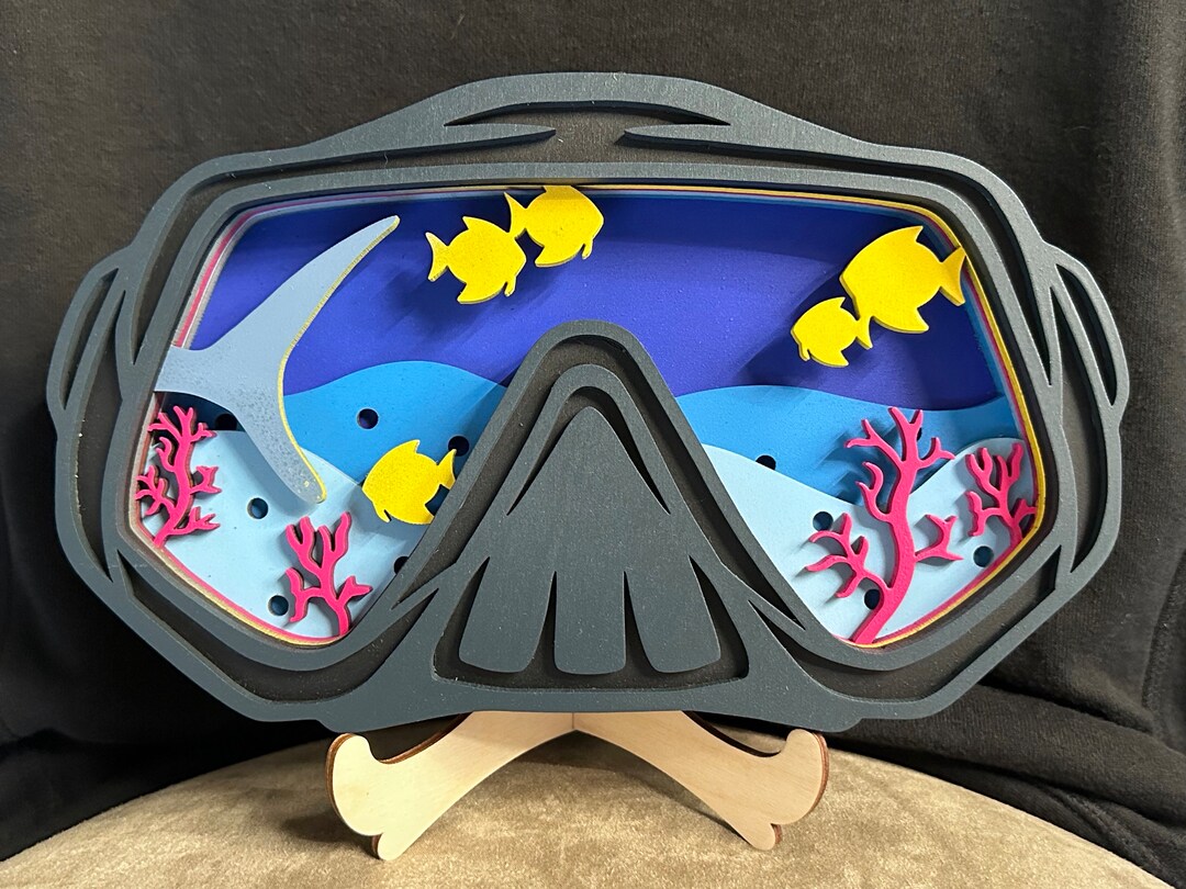 Scuba Mask 3D Laser Cut Wall Decor - Etsy