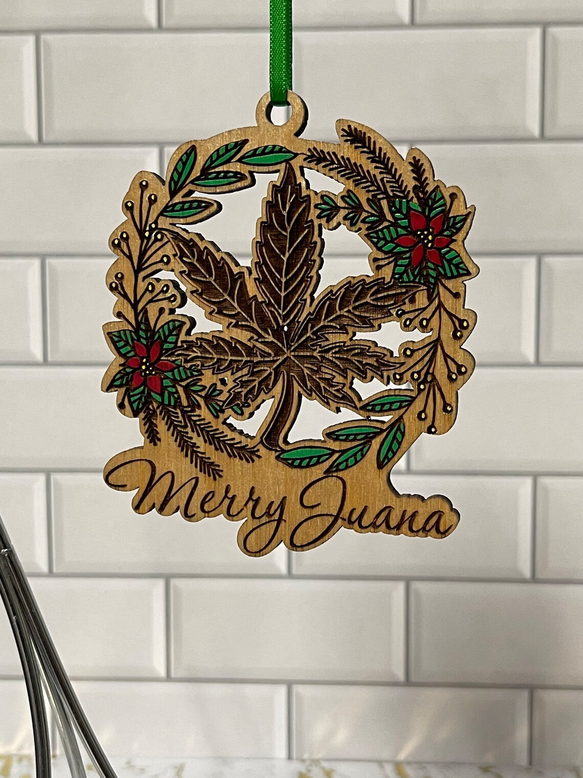 Merry Juana Marijuana Christmas Ornament - Etsy