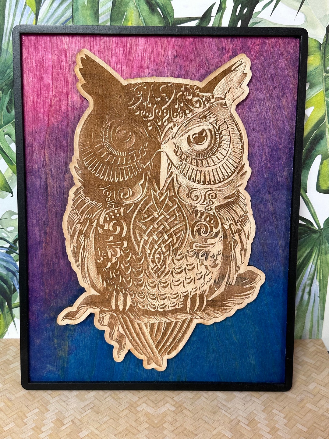 Owl Wood Engraved Plaque - Etsy