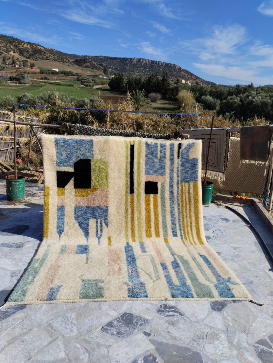 Moroccan Rug Beni Ourain Rug Custom Wool Rug Moroccan Rug Rug Moroccan ...